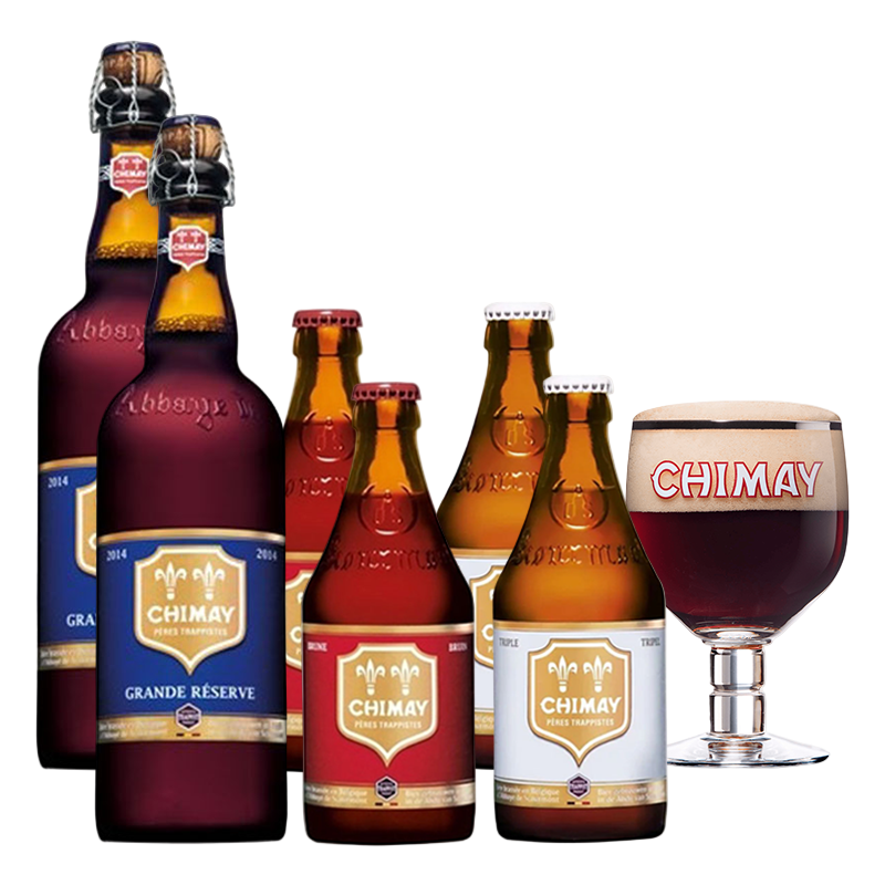 Chimay Bundle Pack - 6x Beers with 1x Chimay 330ml Glass – More Beer