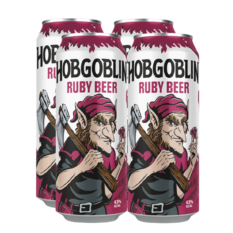 Wychwood Hobgoblin Ruby 4.5% 500ml Can - 4 Pack – More Beer